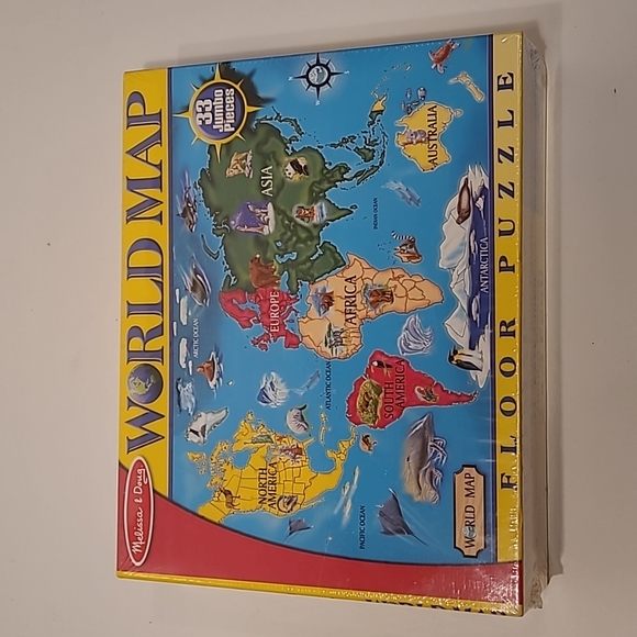 Melissa & Doug | Toys | Melissa Doug World Map Large Floor Puzzle ...